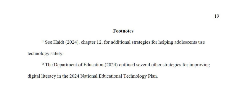 APA Footnotes | Format & Examples