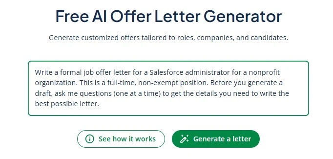 How to Write a Job Offer Letter | Template, Sample & AI Tools