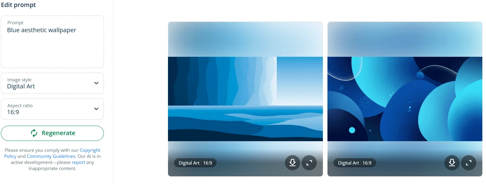 How can I create blue wallpaper?